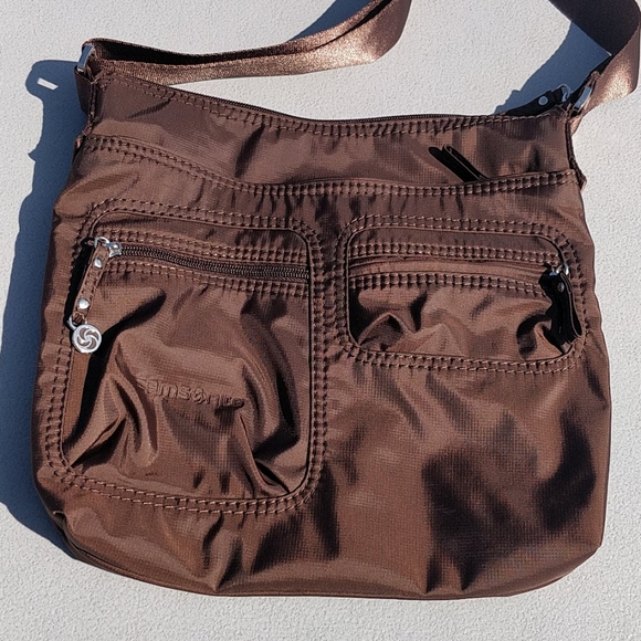 Samsonite | Bags | Samsonite Brown Nylon Travel Bag | Poshmark